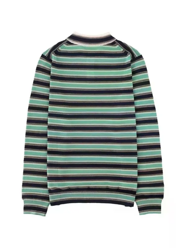 Paul Smith Striped Merino-wool Polo Shirt