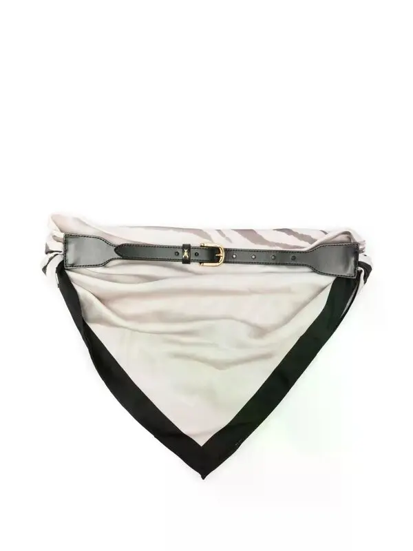 Patrizia Pepe Zebra-print Leather Belt