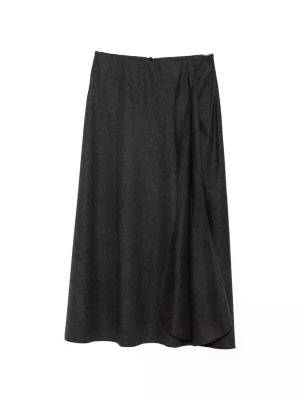 Giorgio Armani Asymmetric Draped Midi Skirt