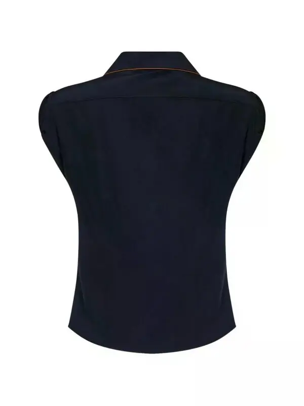 Max Mara Piping-detail Silk Shirt