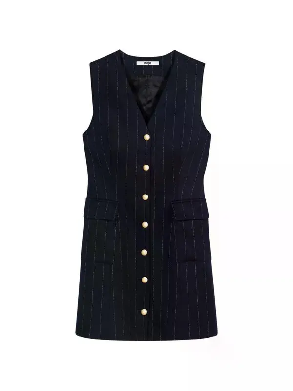 Maje Sleeveless Tailored Lurex Dress