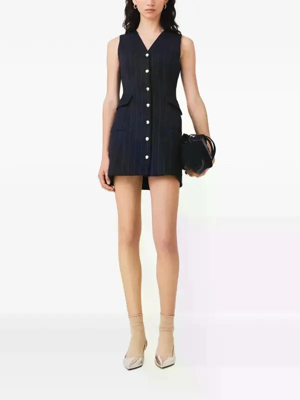 Maje Sleeveless Tailored Lurex Dress