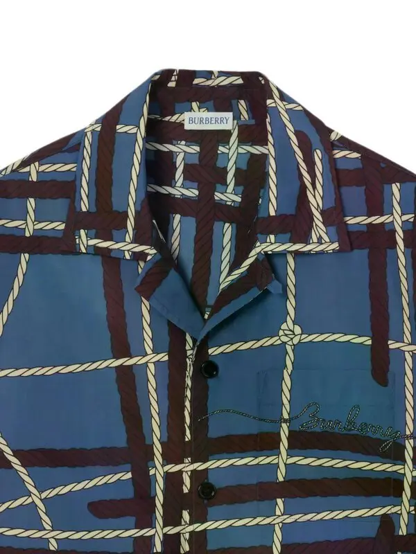 Burberry Relaxed-fit Knot-check Cotton Shirt