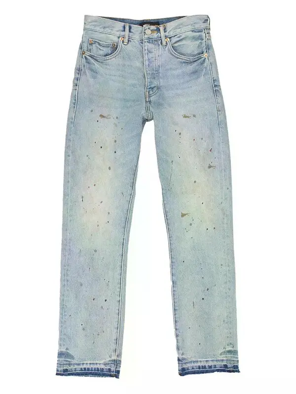 PURPLE BRAND Painted-splatter Jeans