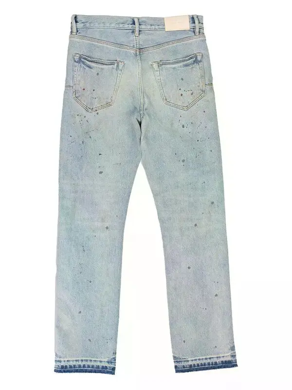 PURPLE BRAND Painted-splatter Jeans