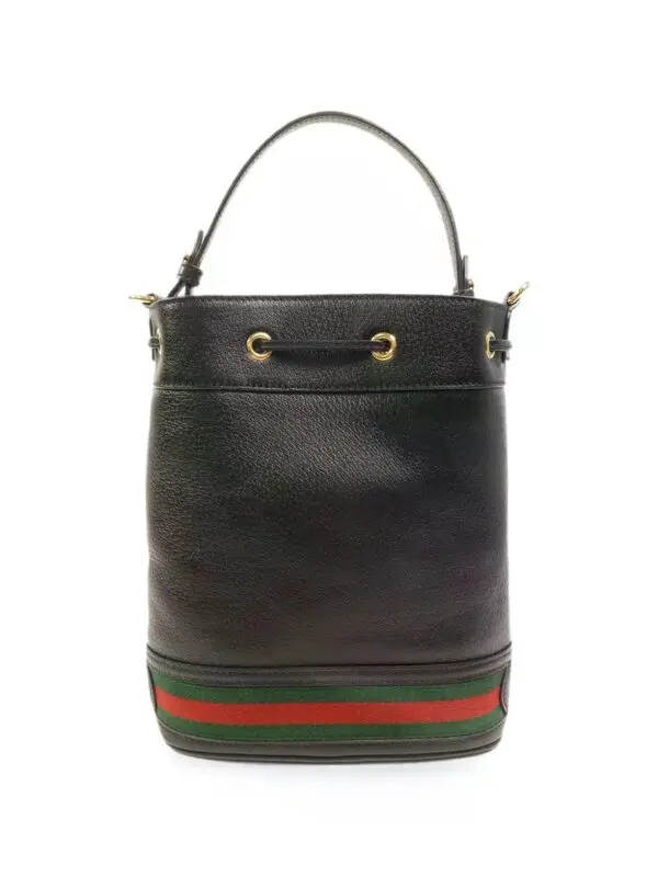 Gucci Ophidia Web Bucket Bag - Black