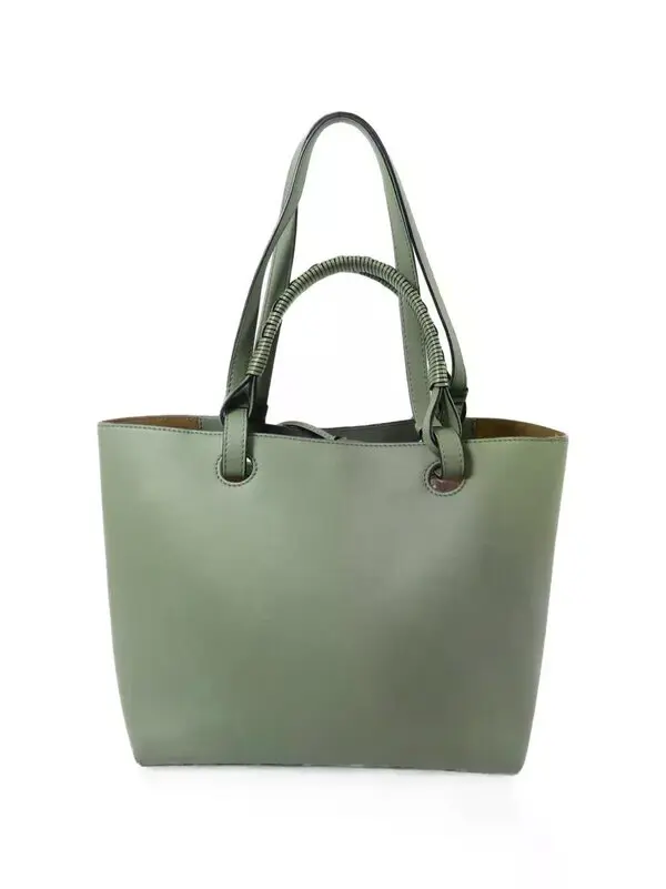 Loewe Anagram Leather Tote Bag - Green