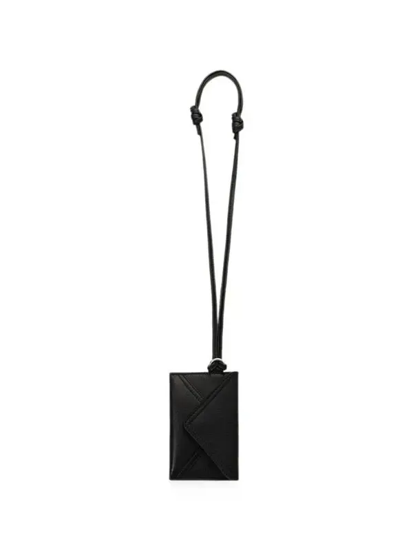 AMI Paris Etienne Strap Taurillon-leather Envelope Card Holder