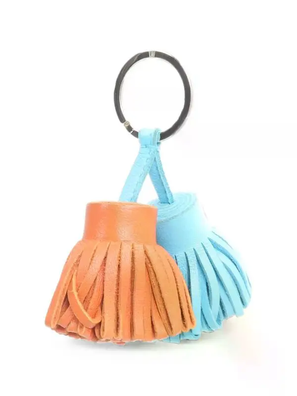 Hermès Carmen Uno-dos Tassel Key Ring Charm - Orange