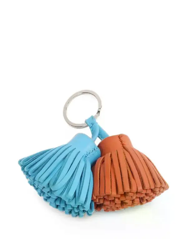 Hermès Tasseled Leather Charm With Split-ring - Orange