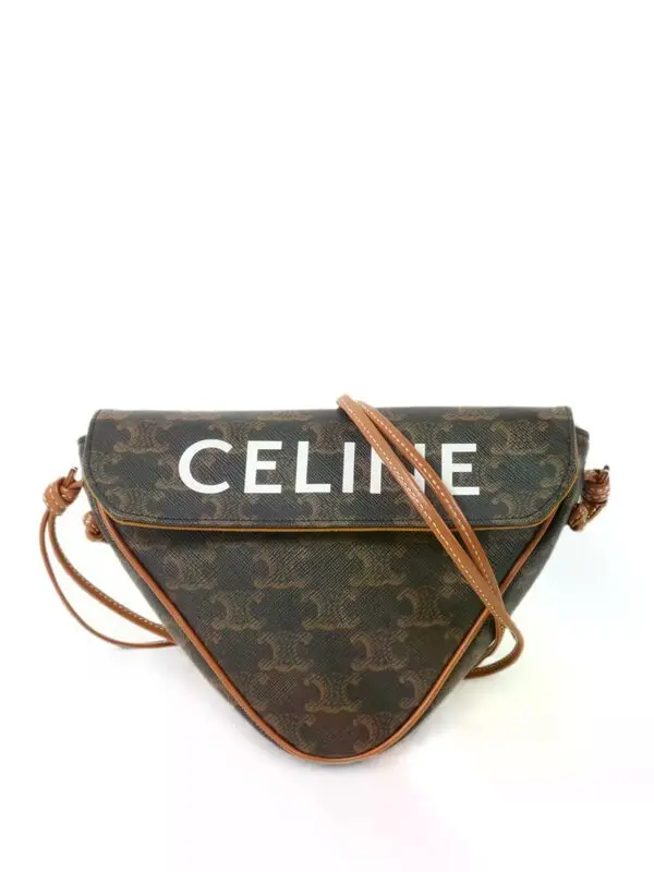 Celine Triomphe Triangle Mini Bag - Brown