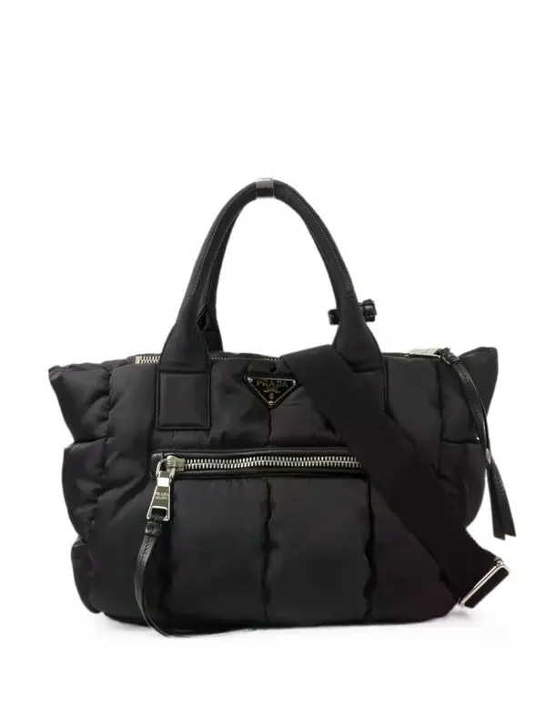 Prada Tessuto Bomber Tote Bag - Black