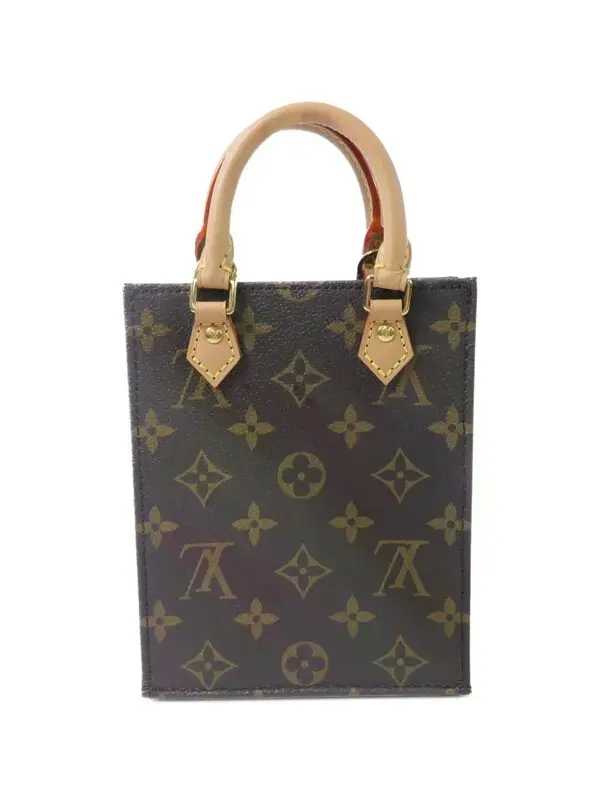 LOUIS VUITTON Petit Sac Plat Monogram Tote Bag