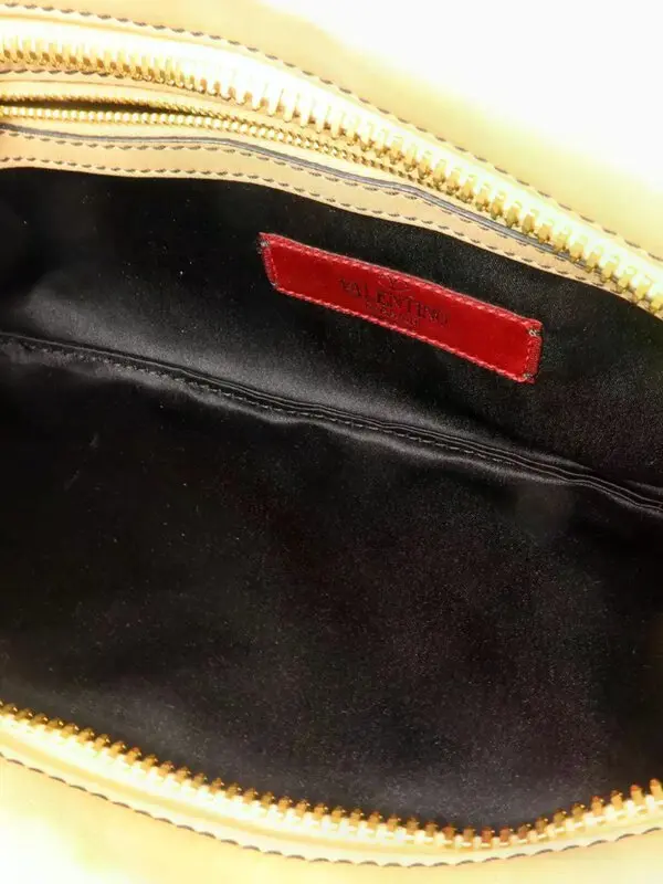 Valentino Garavani Rose-detail Leather Clutch Bag