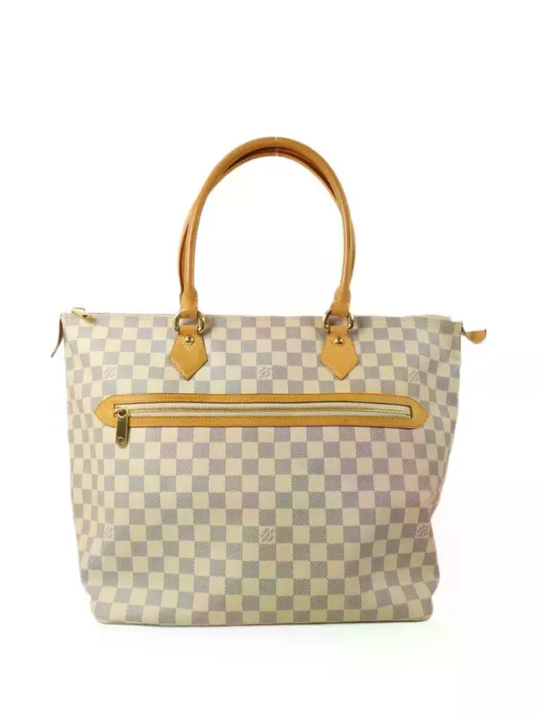 LOUIS VUITTON Gm Saleya Damier Azur Tote Bag - Neutrals