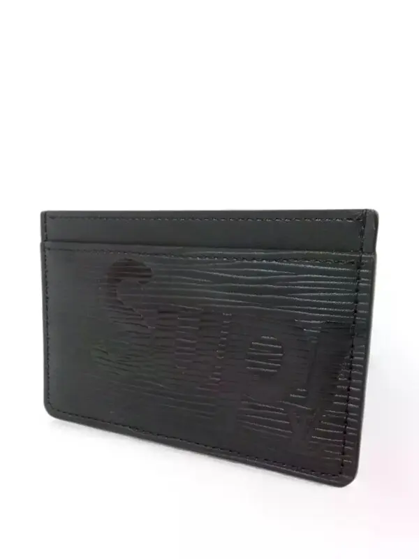 LOUIS VUITTON X Supreme Epi Leather Card Holder - Black