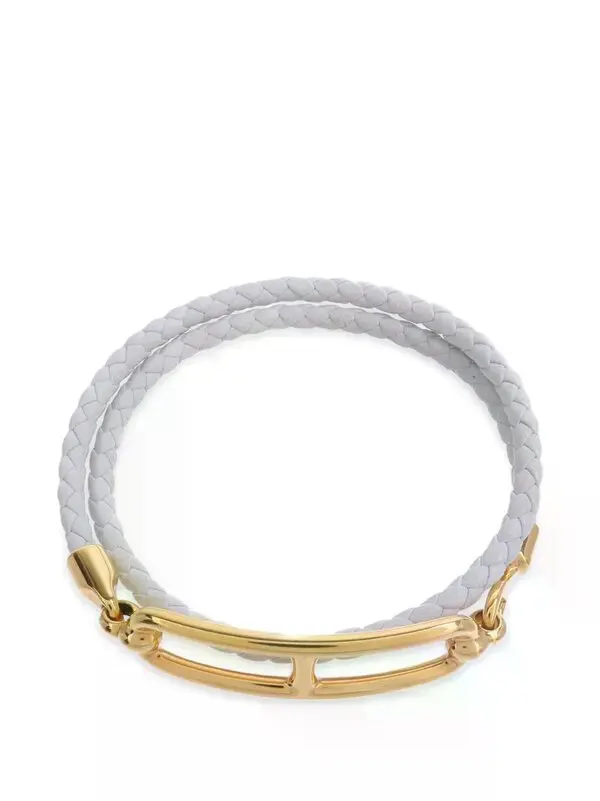 Hermès Roulis Double Tour Bracelet In Blue Vaux Swift Leather