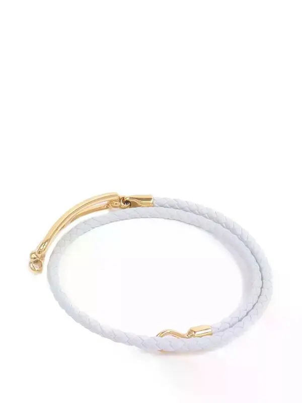 Hermès Roulis Double Tour Bracelet In Blue Vaux Swift Leather