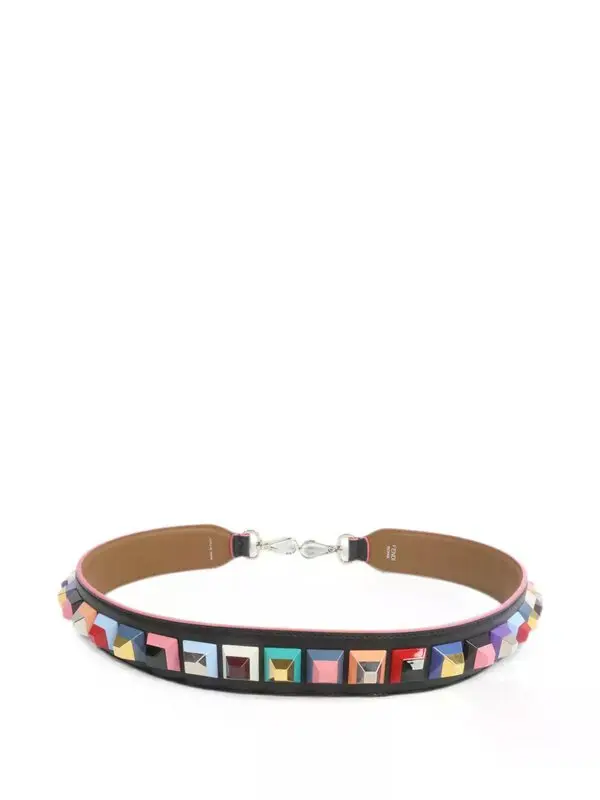 Fendi Strap You Studded Shoulder Strap - Black