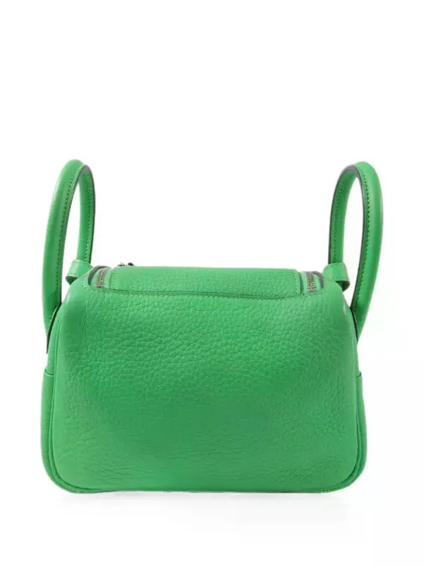 Hermès 2023 Mini Lindy Two-way Tote Bag - Green