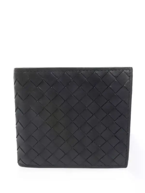 Bottega Veneta Intrecciato Bi-fold Wallet - Black
