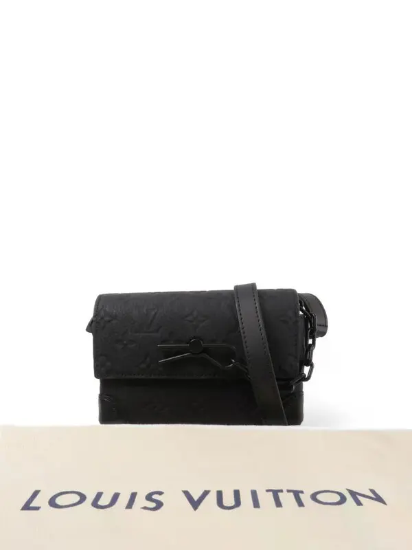 LOUIS VUITTON Monogram Taurillon Leather Shoulder Bag - Black