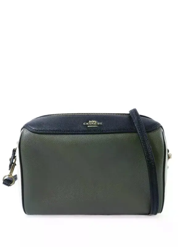 COACH VINTAGE Leather Grained Shoulder Bag - Green