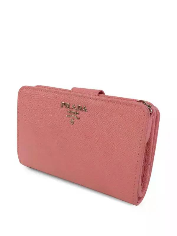 Prada Logo-detail Bi-fold Zipper Wallet