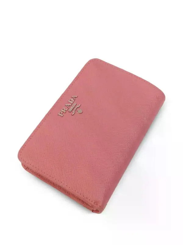 Prada Logo-detail Bi-fold Zipper Wallet