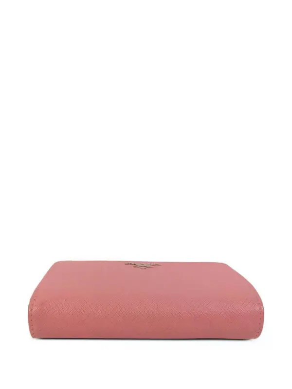 Prada Logo-detail Bi-fold Zipper Wallet