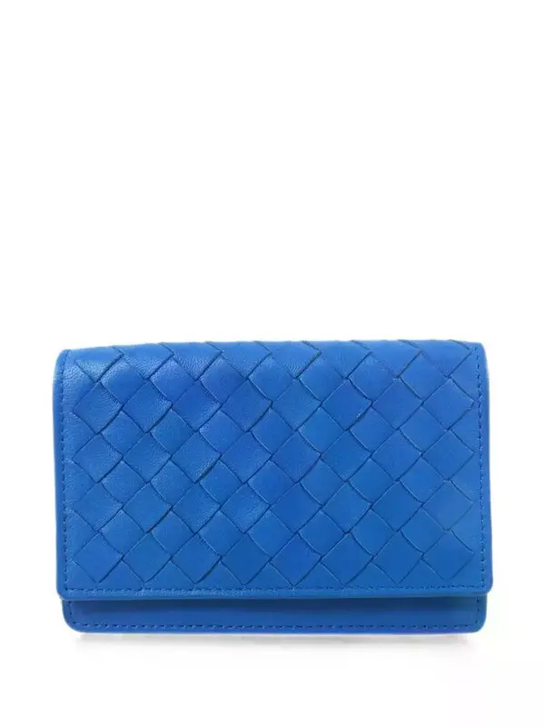 Bottega Veneta Intrecciato Card Case - Blue