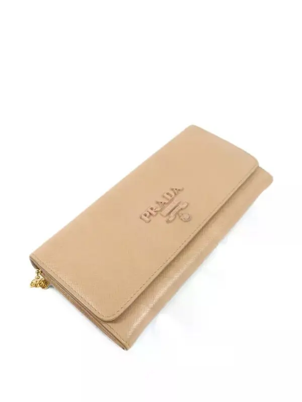 Prada Logo-plaque Leather Wallet