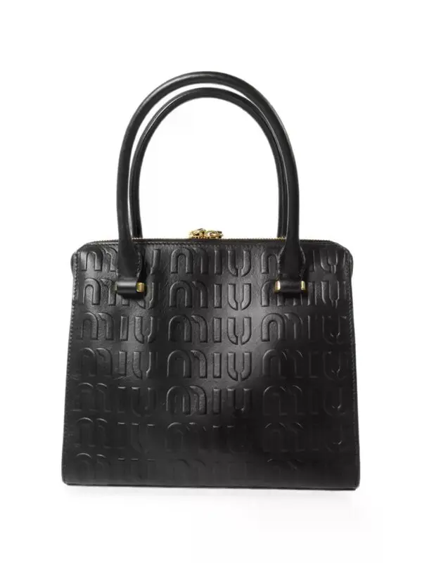 Miu Miu Embossed-logo Leather Shoulder Bag