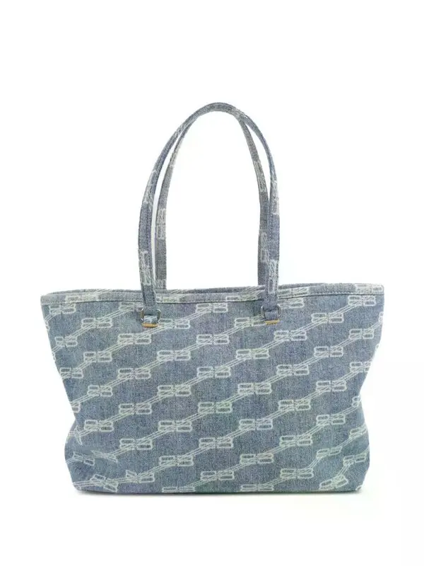 Balenciaga Bb Monogram Tote Bag - Blue