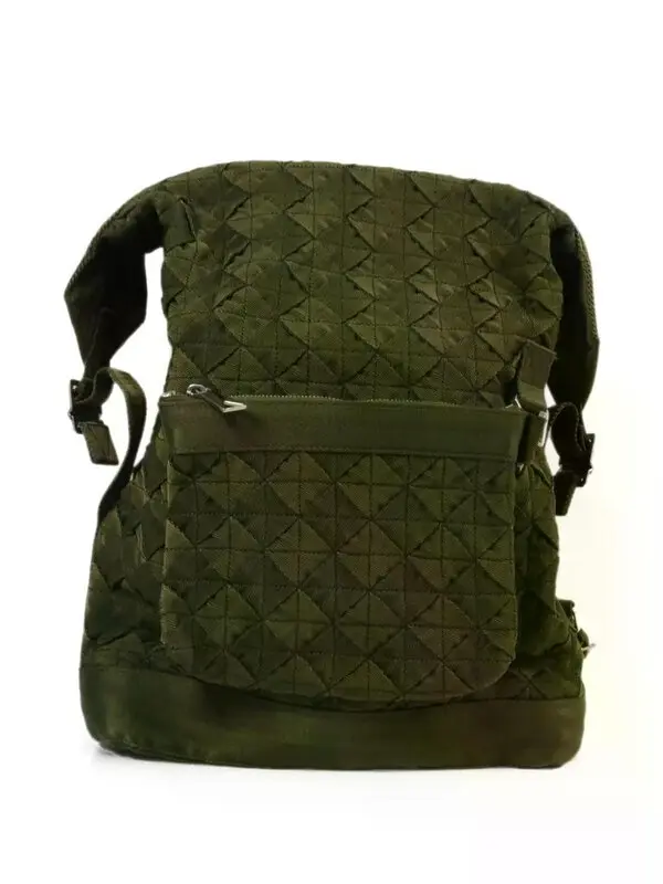 Bottega Veneta Intrecciato Webbing Backpack - Green