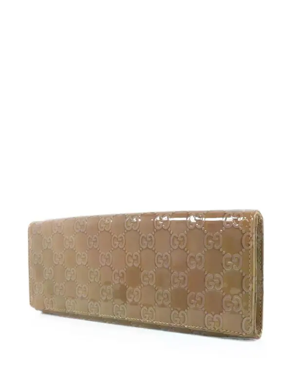 Gucci Gg Patent Calf Leather Clutch Bag