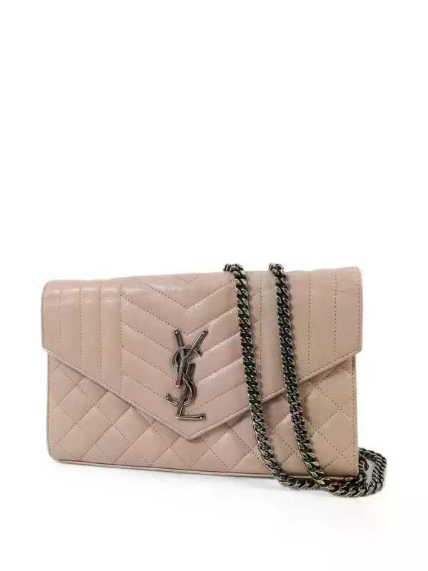 Saint Laurent Envelope Chain Shoulder Bag - Pink