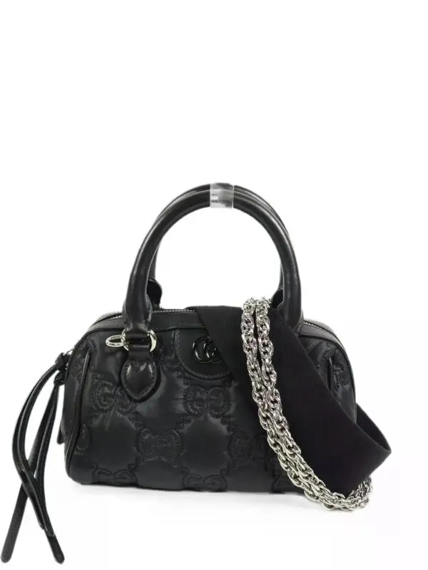 Gucci Mini Matelassé Gg Tote Bag - Black