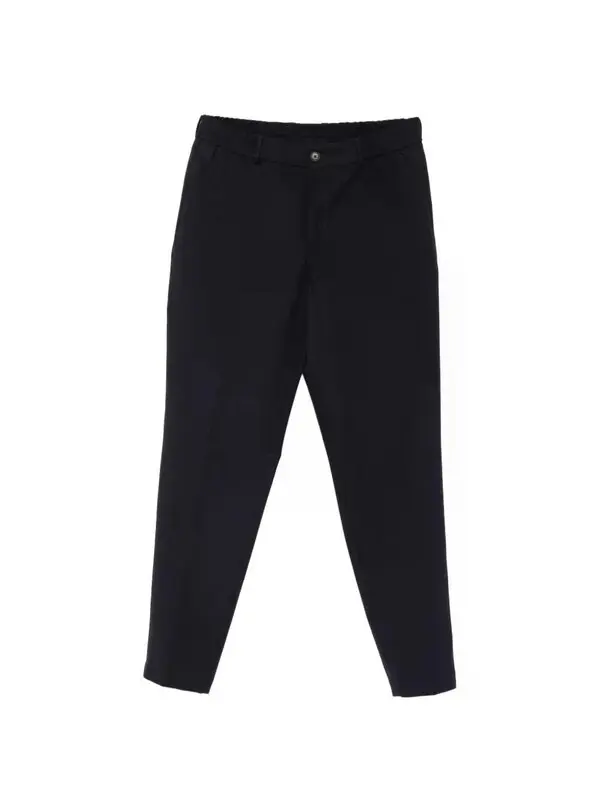 BOSS Elasticated-waistband Wool Trousers - Blue