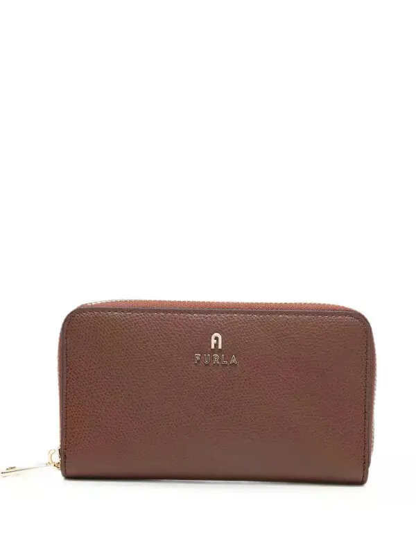 Furla Logo-plaque Grained Leather Wallet