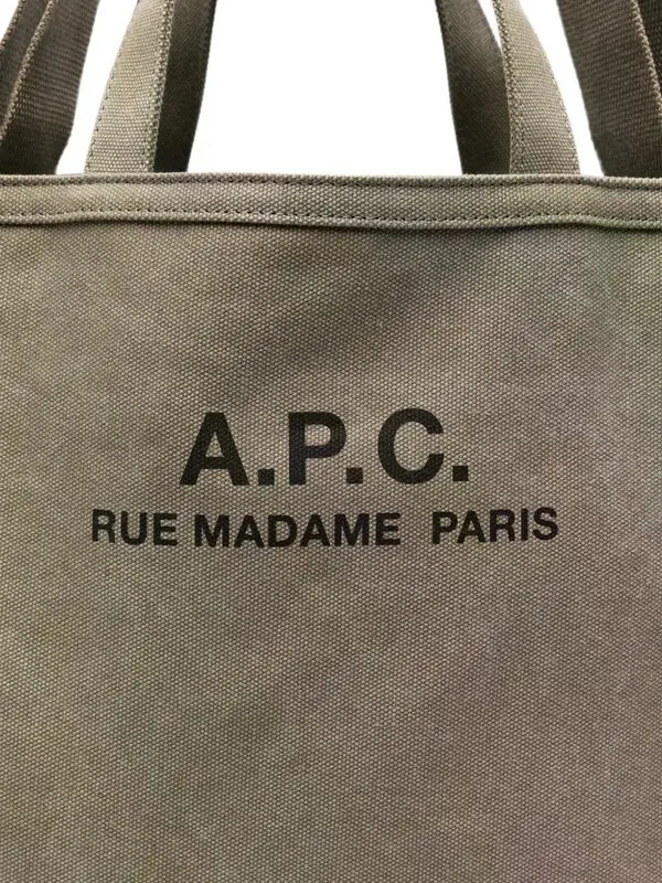 A.p.c. Logo-print Cotton Tote Bag