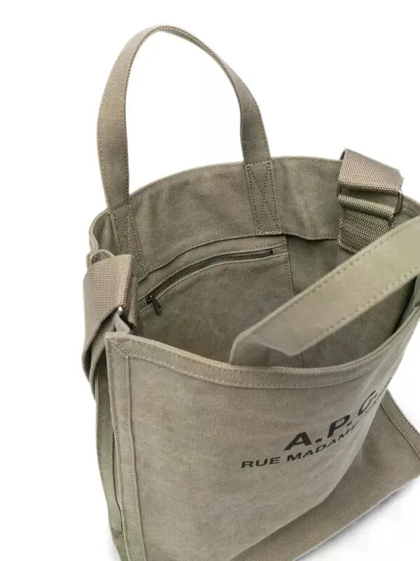 A.p.c. Logo-print Cotton Tote Bag