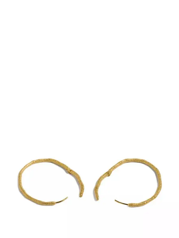 Monica Vinader Antica Textured Large Hoop Earrings - Gold