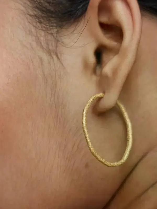 Monica Vinader Antica Textured Large Hoop Earrings