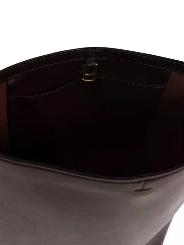 ANINE BING Elly Leather Bucket Bag - Brown