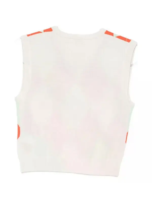 Patrizia Pepe Argyle-knit Wool Sweater Vest