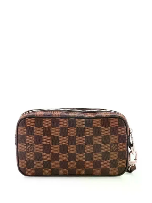 LOUIS VUITTON Pochette Volga Limited Edition Chapman Savane Damier Clutch Bag - Brown