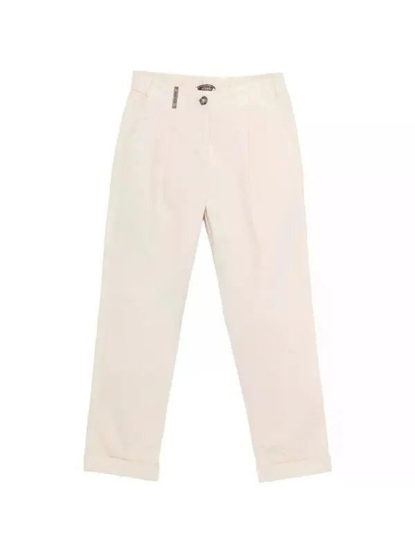 Peserico Pleated Detail Turn-up Trousers - Neutrals