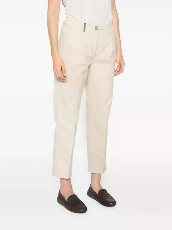 Peserico Pleated Detail Turn-up Trousers