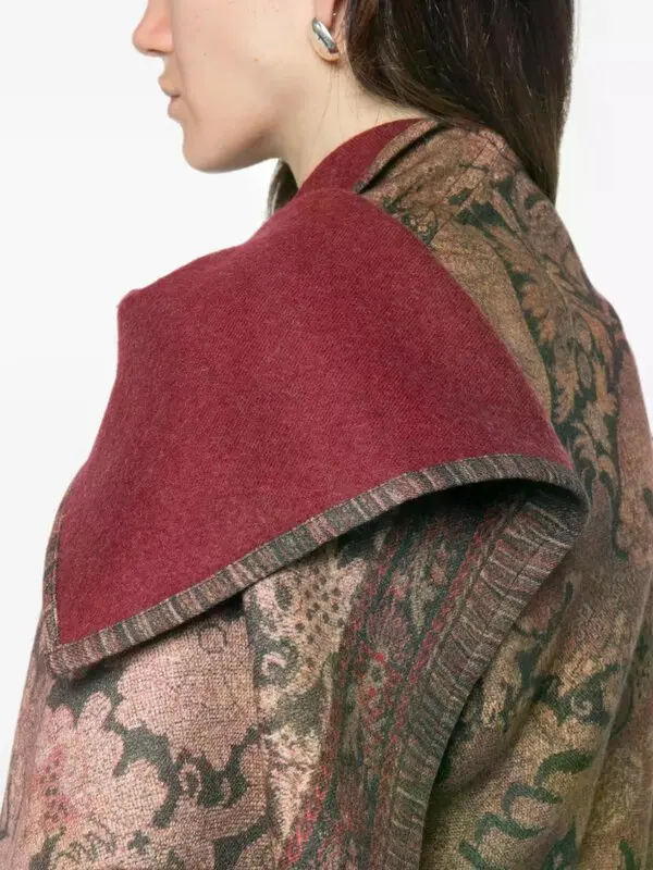 PIERRE-LOUIS MASCIA Asymmetric Hem Cape With Floral Print